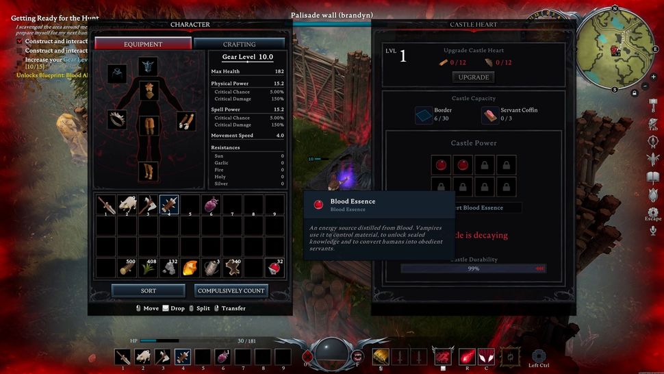 How to get V Rising Blood Essence to fuel the Castle Heart | GamesRadar+