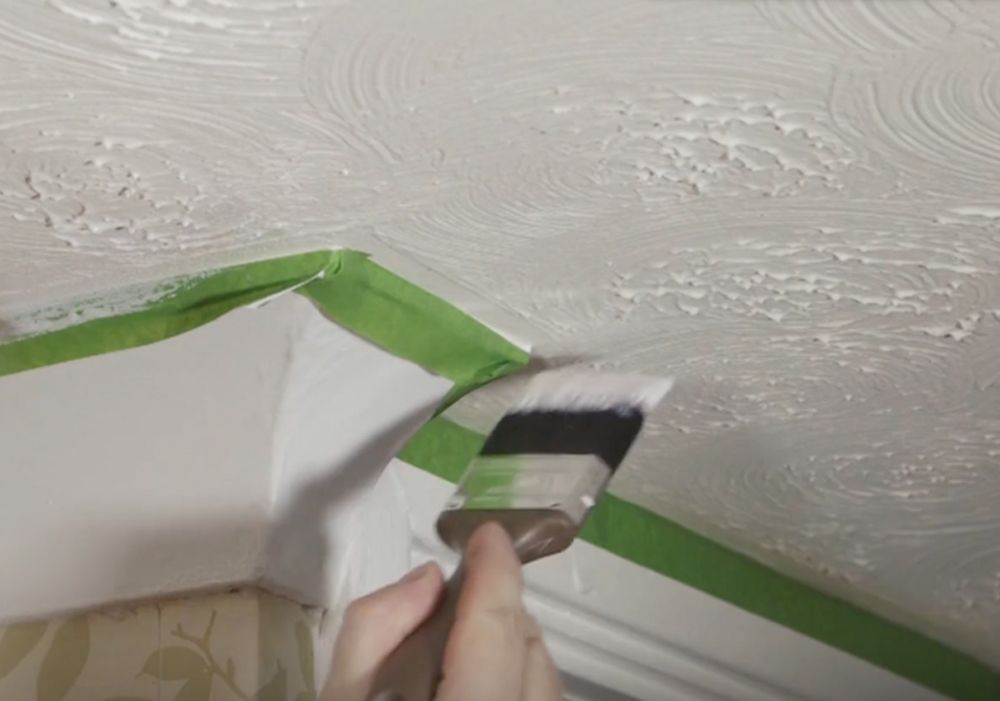 How to paint a ceiling using a roller and brush for a flawless finish ...
