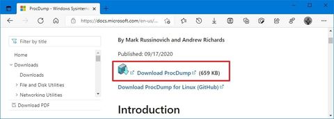 How to use ProcDump to create crash dump files on Windows 10 | Windows ...