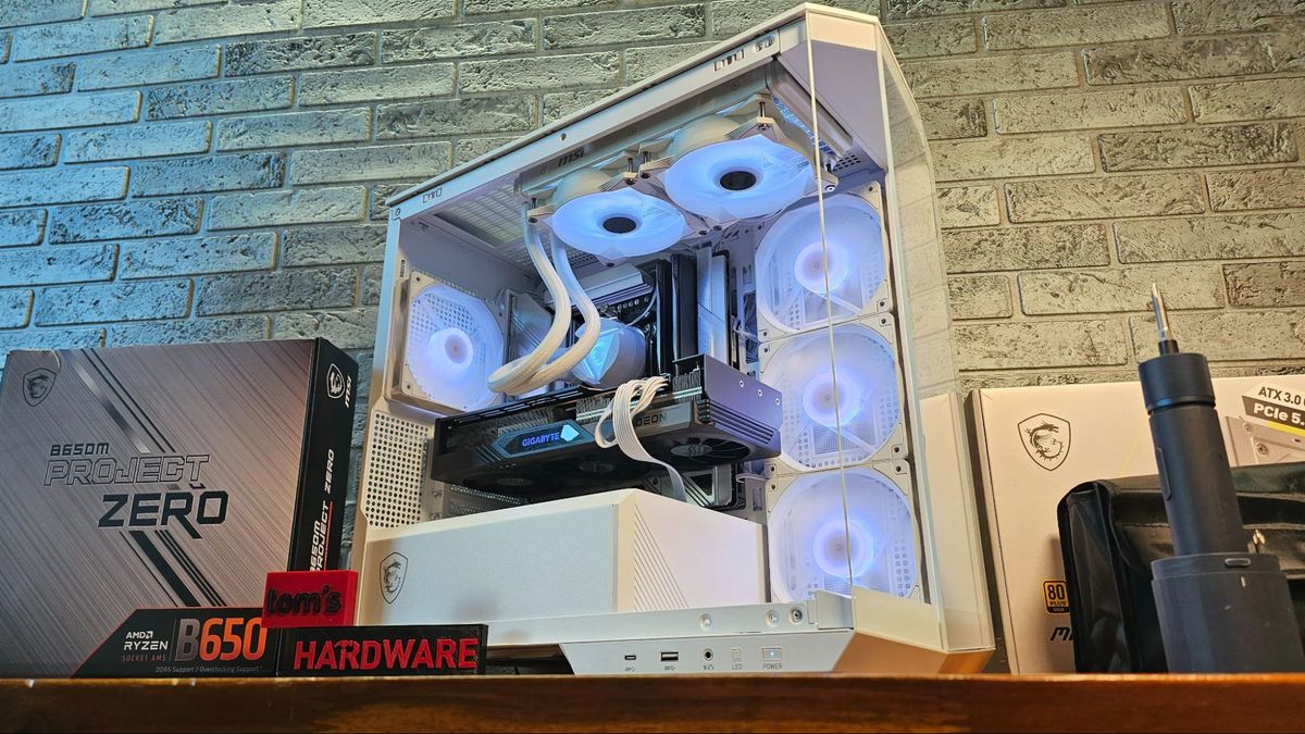 I built a PC With MSI's Project Zero Motherboard: Moving all the ports to the back for a cleaner ...