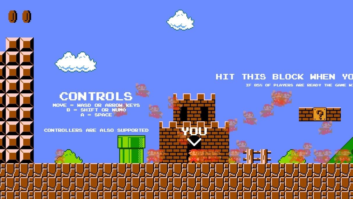 This Super Mario battle royale game challenges you to outrun 74 other ...