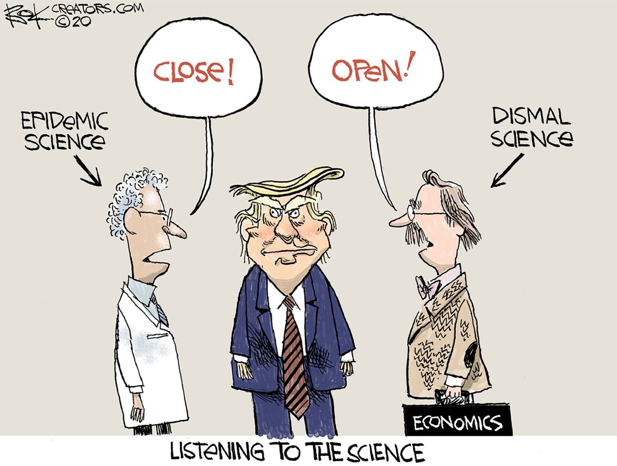 Political Cartoon U.S. Trump coronavirus science | The Week