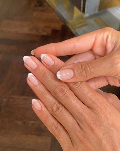 Elegant and Chic—The Oval French Tip Nail Trend Is One to Watch | Who ...