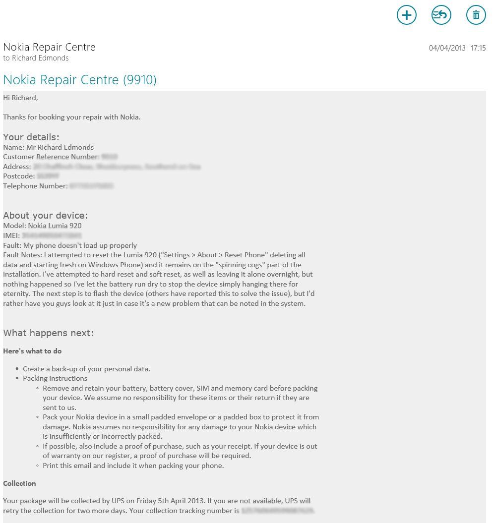 My short experience with a bricked Lumia 920 and Nokia Care Support ...