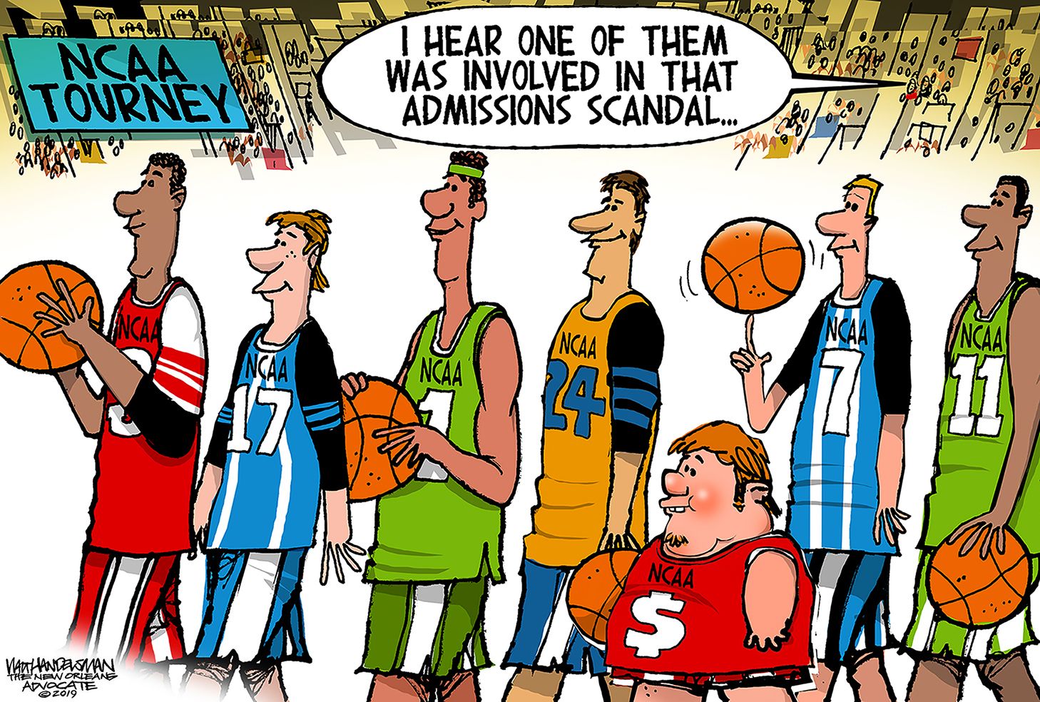 Political Cartoon U.S. College admissions scandal NCAA Basketball ...