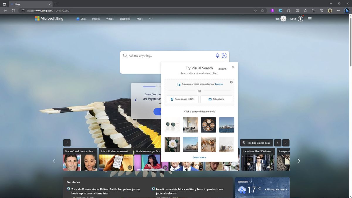 Visual Search in Bing Chat is rolling out, though it will have some ...