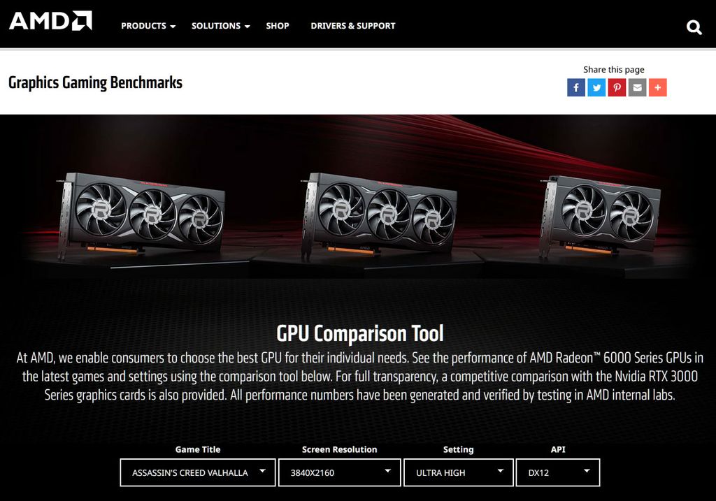 AMD's New GPU Comparison Tool Makes No Hard Promises About Performance ...