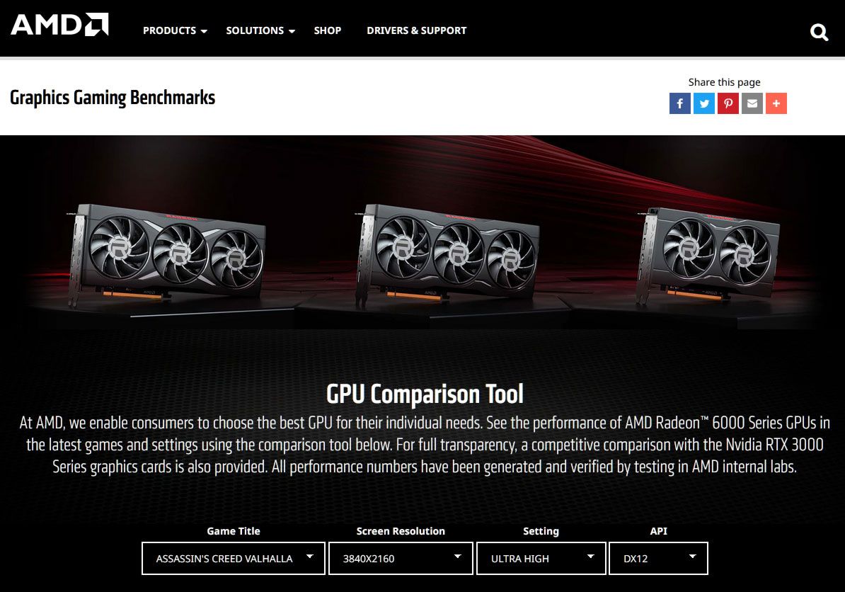 AMD's New GPU Comparison Tool Makes No Hard Promises About Performance ...