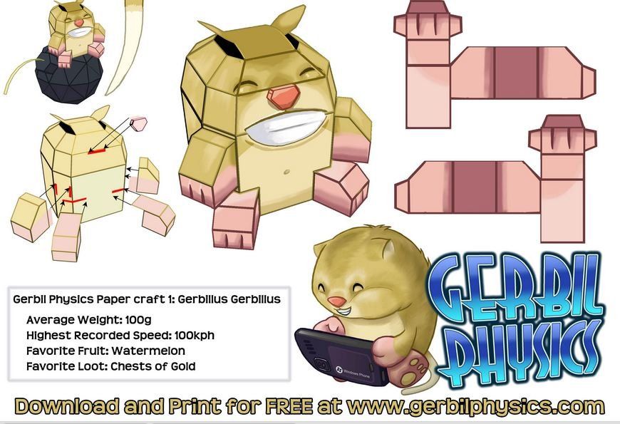 Next week's Xbox LIVE game is Gerbil Physics. Prepare with papercraft ...