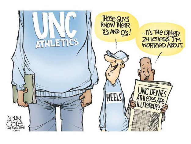 Editorial cartoon UNC athletes | The Week