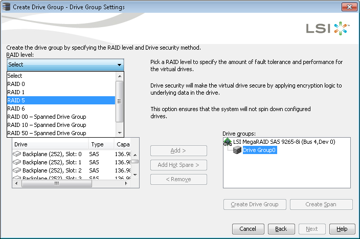 LSI MegaRAID 9265-8i: RAID Software And Array Setup - Four SAS 6 Gb/s ...