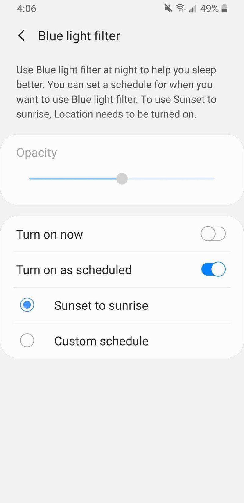 How to adjust the blue light filter on your Samsung Galaxy phone ...