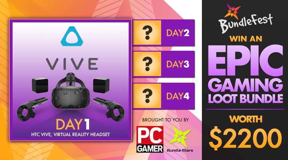 Bundle Stars 7-day Epic Loot Giveaway kicks off with an HTC Vive | PC Gamer