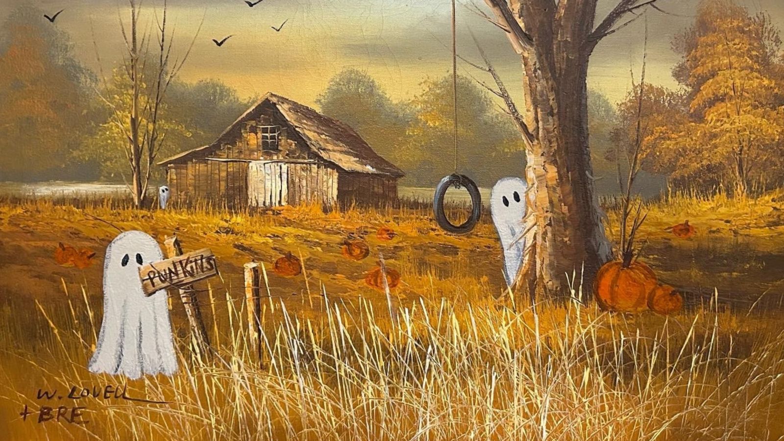 The thrifted ghost painting trend is all over my social feed | Ideal Home