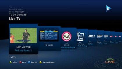 Sky Player on Xbox launches with media pack | TechRadar