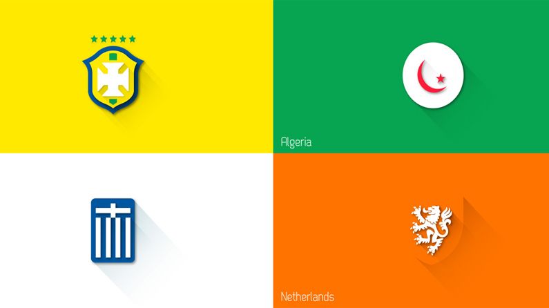 World Cup soccer team logos get the flat design treatment | Creative Bloq