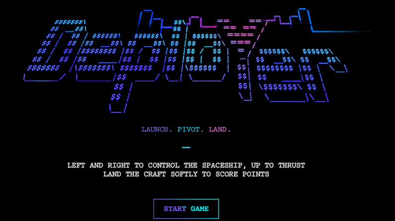 The payment site with a hidden ASCii arcade | Creative Bloq