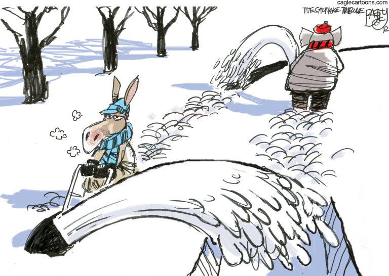 Political Cartoon U.S. Democrats GOP snow | The Week