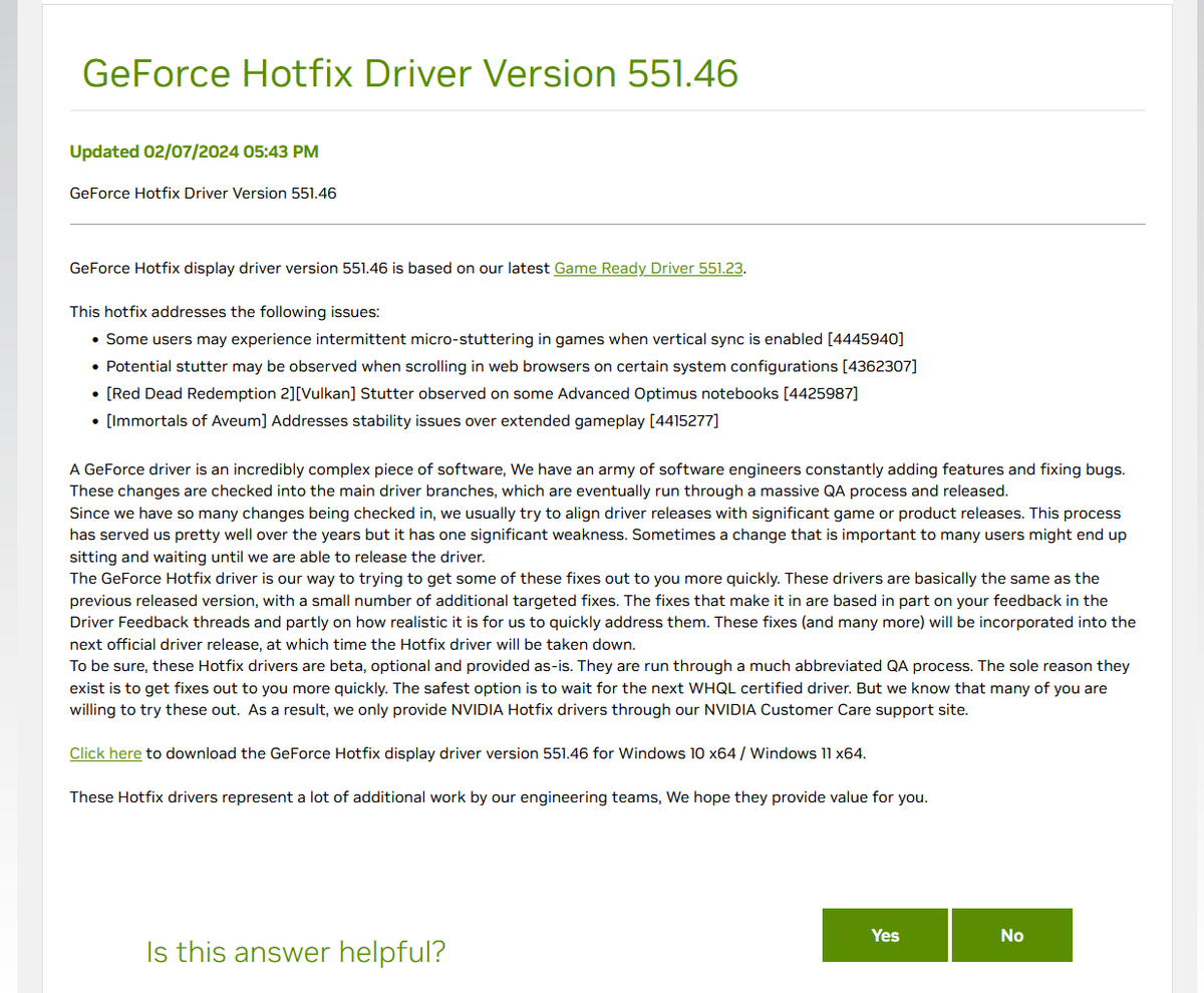 Nvidia releases hotfix driver to address stuttering problems with ...