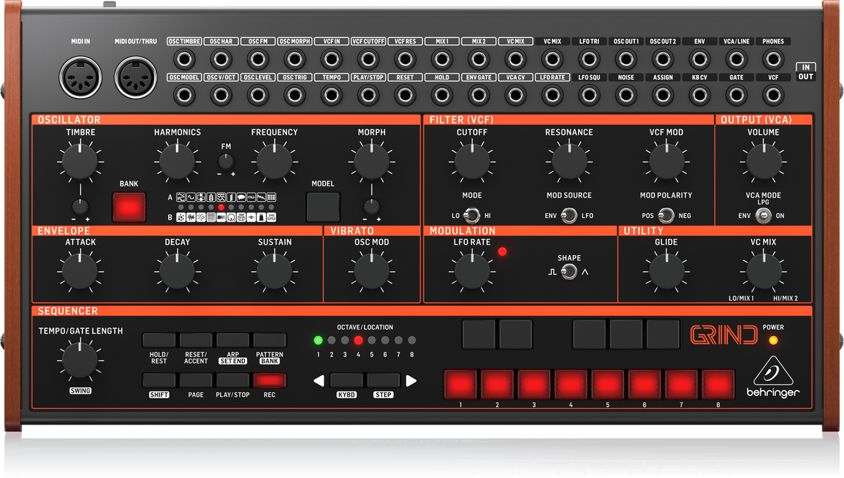 Behringer's Grind is a hybrid semi-modular synth that borrows ...