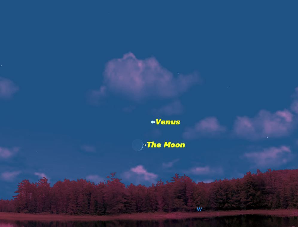 Celestial Second Chance: Venus and Moon Hold Repeat Night Sky ...