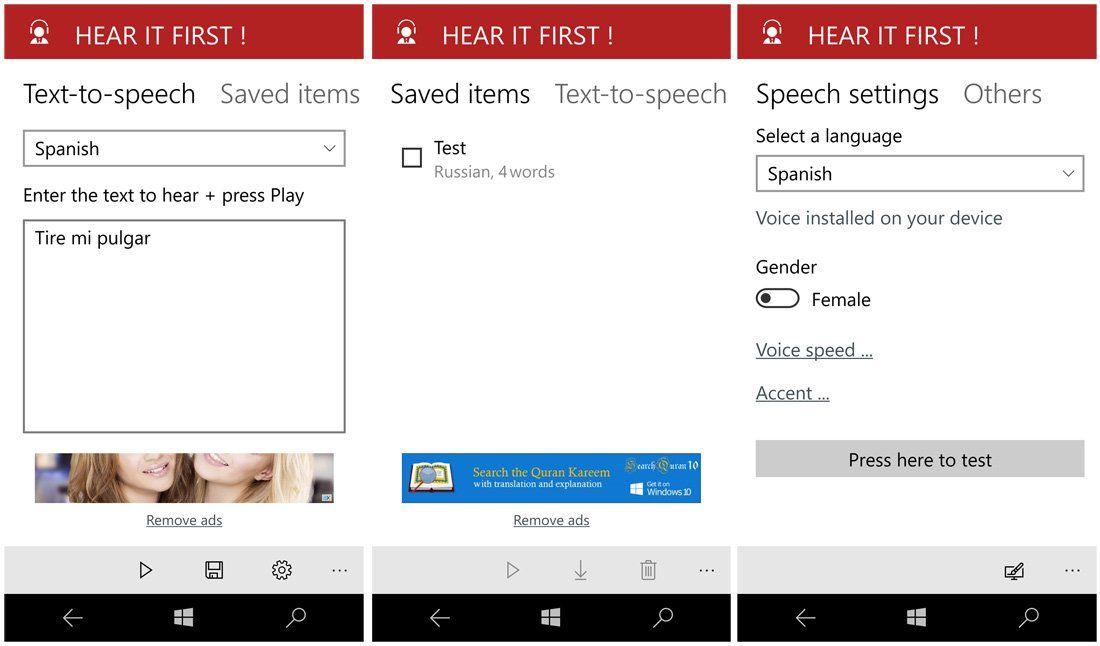 Hear It First puts multi-lingual voice on Windows 10 PC and Mobile as ...