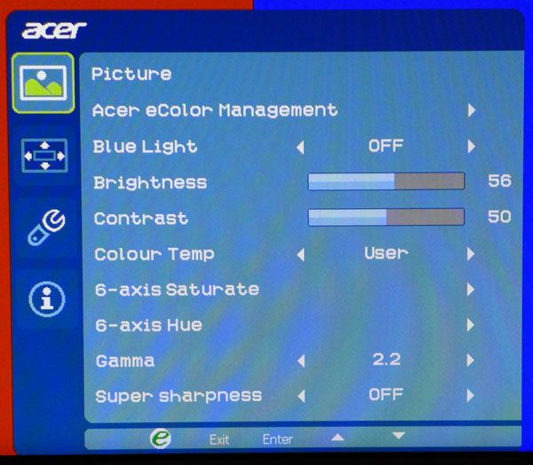 Acer XG270HU OSD Setup And Calibration