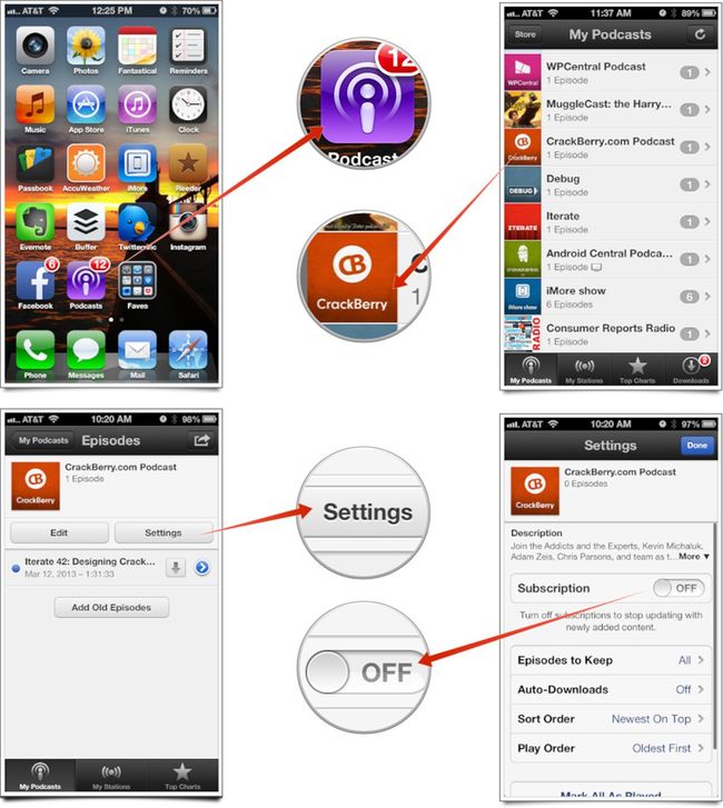 How to unsubscribe from a podcast in the Podcasts app for iPhone and ...