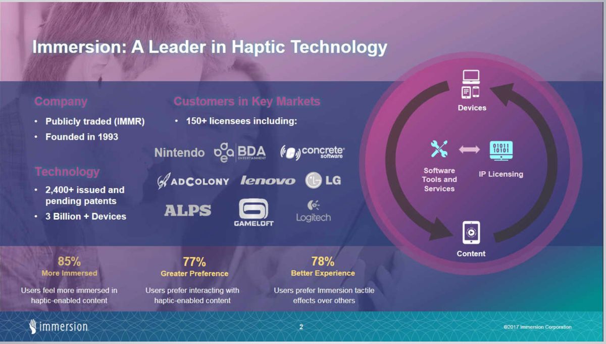 Immersion Brings Haptics To Console, VR Markets With TouchSense | Tom's Hardware