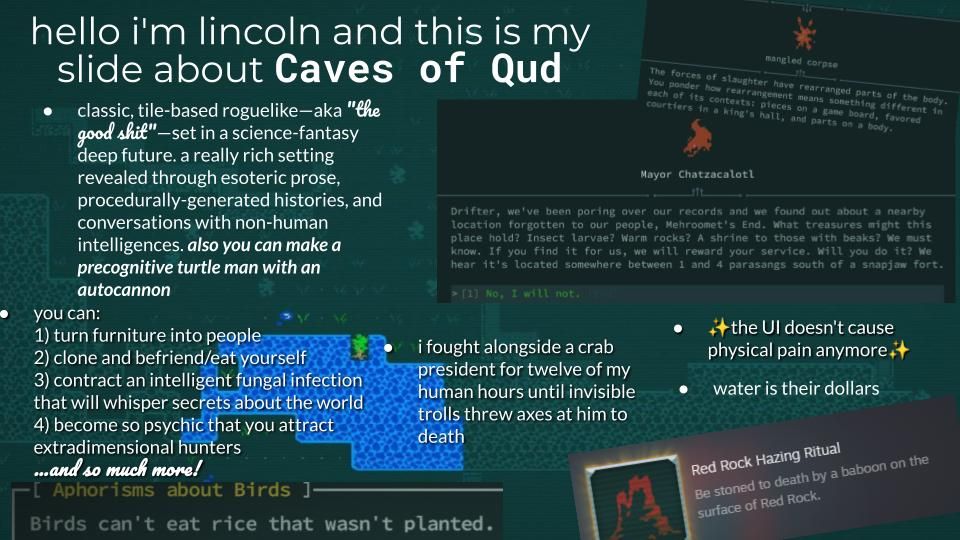 Caves of Qud, our favorite science fantasy roguelike where you can ...