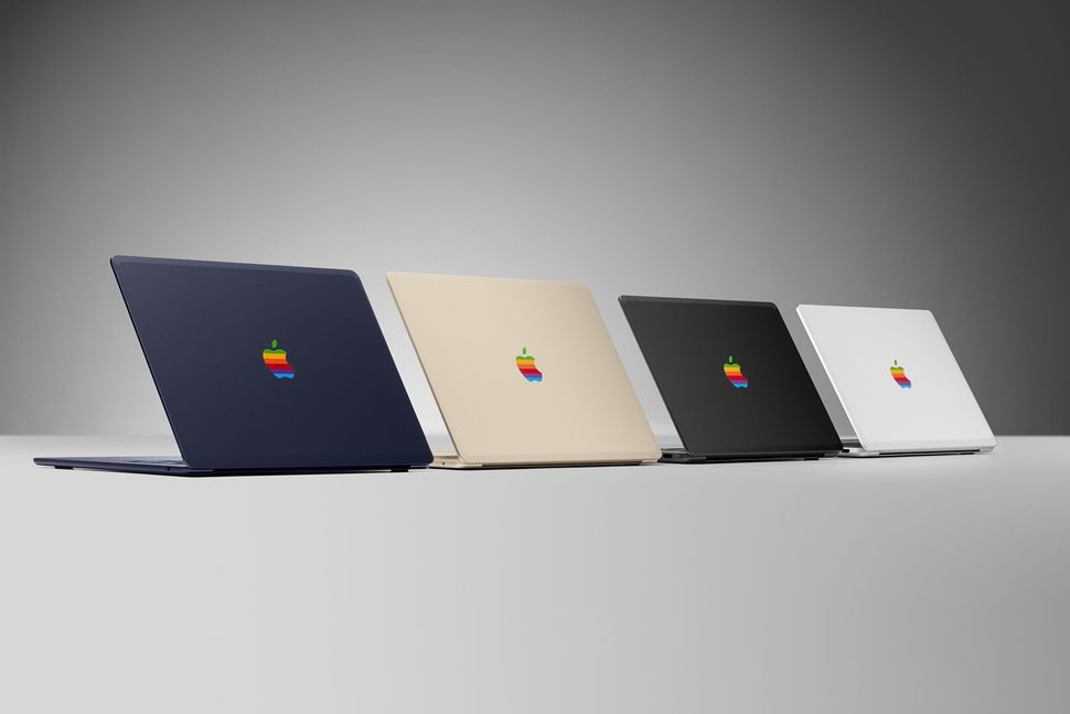Iconic rainbow Apple logo finally gets a comeback on new MacBook skin ...