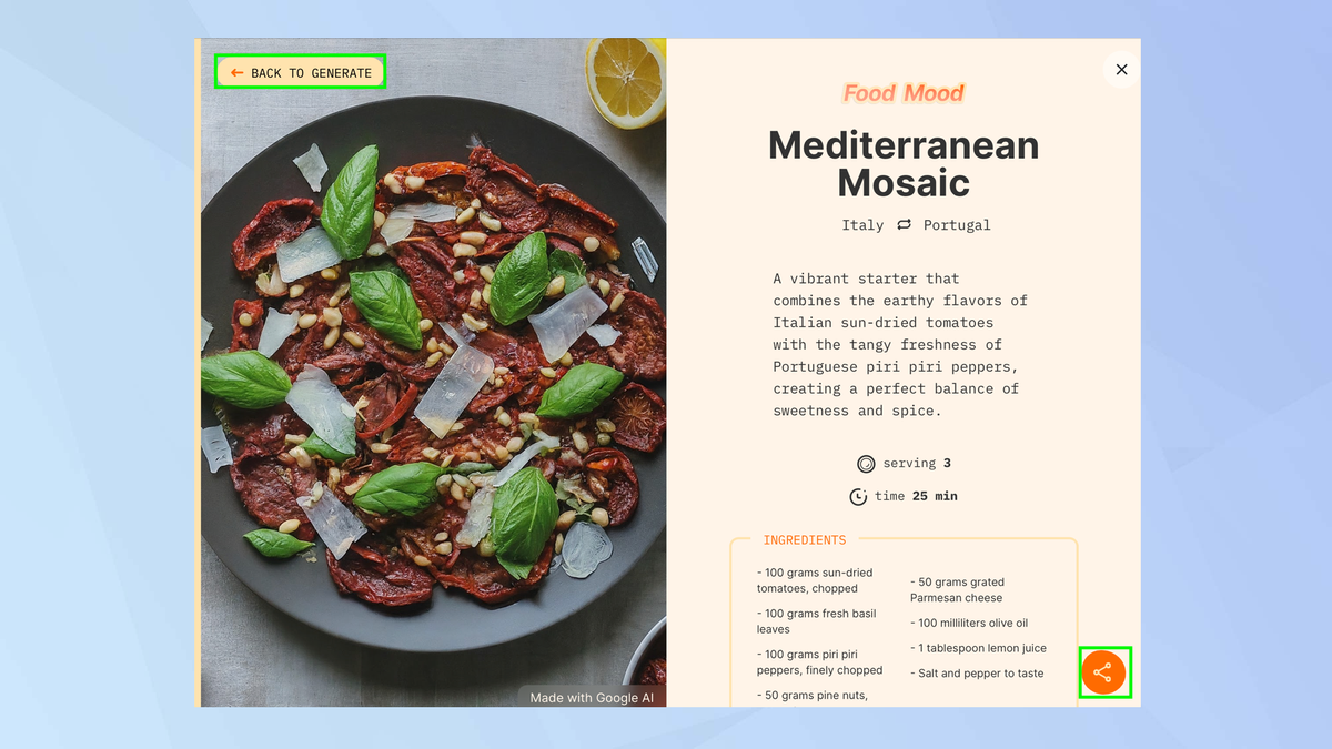 How to use Google's AI food tool to create mouth-watering meals | Tom's ...