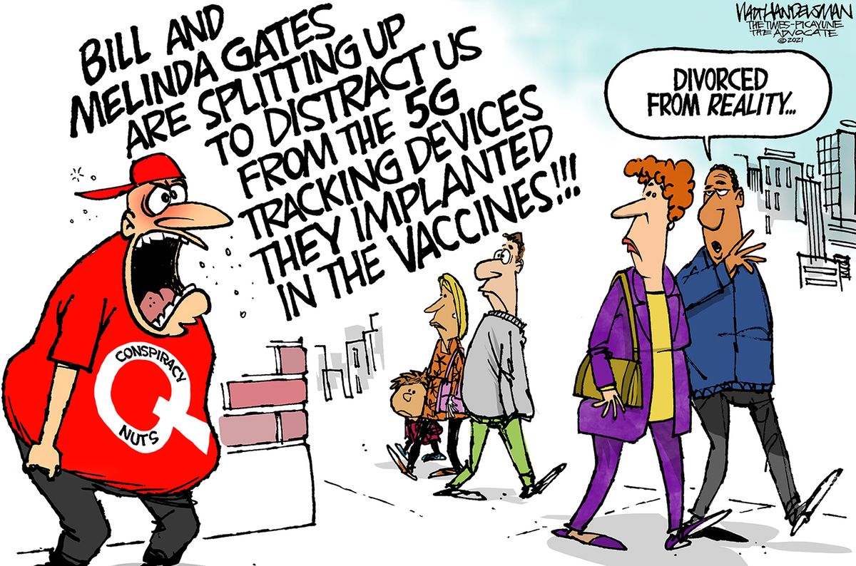 Editorial Cartoon U.S. bill melinda gates divorce qanon | The Week