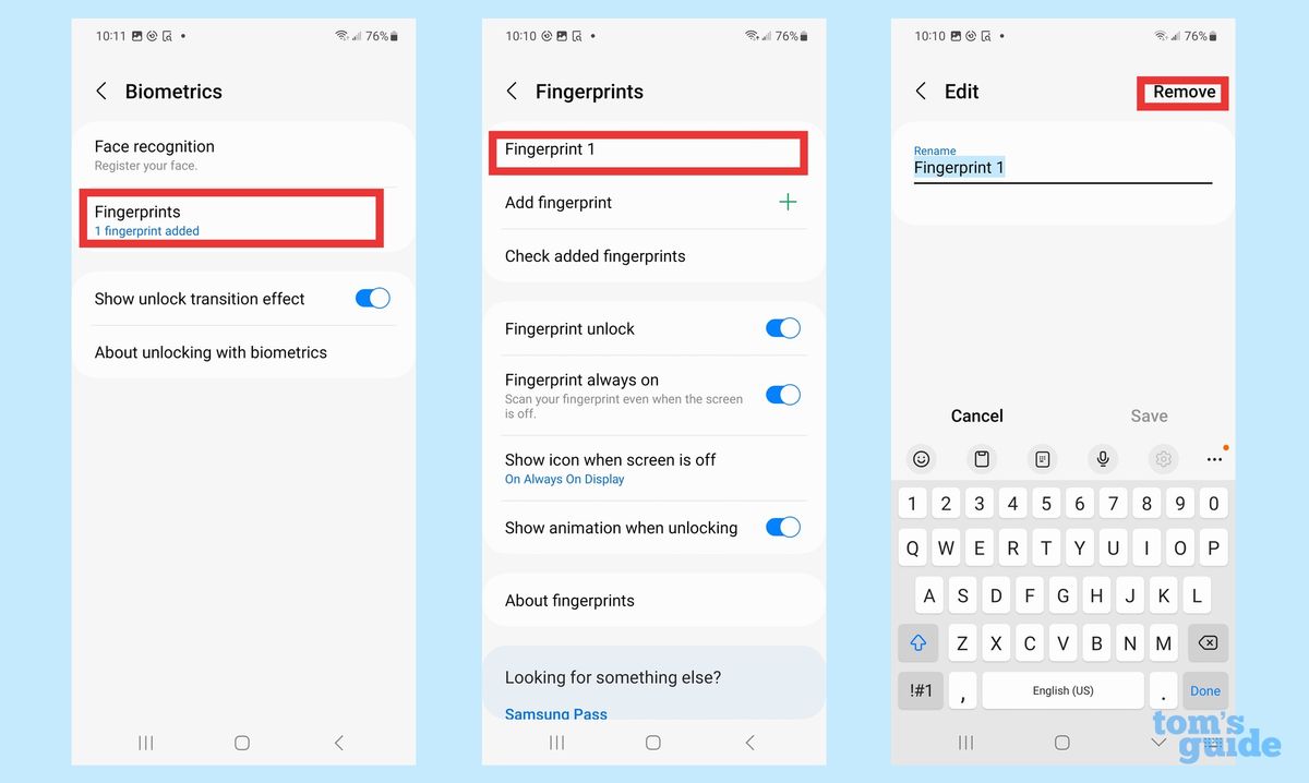 How to set up the fingerprint sensor on Galaxy S23 | Tom's Guide