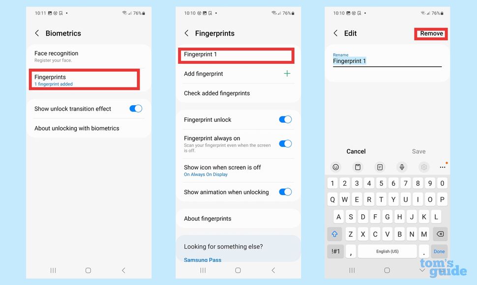 How to set up the fingerprint sensor on Galaxy S23 | Tom's Guide