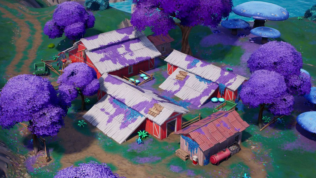 Land at Groovy Grove or Fungi Farm and travel to The Glow in Fortnite ...