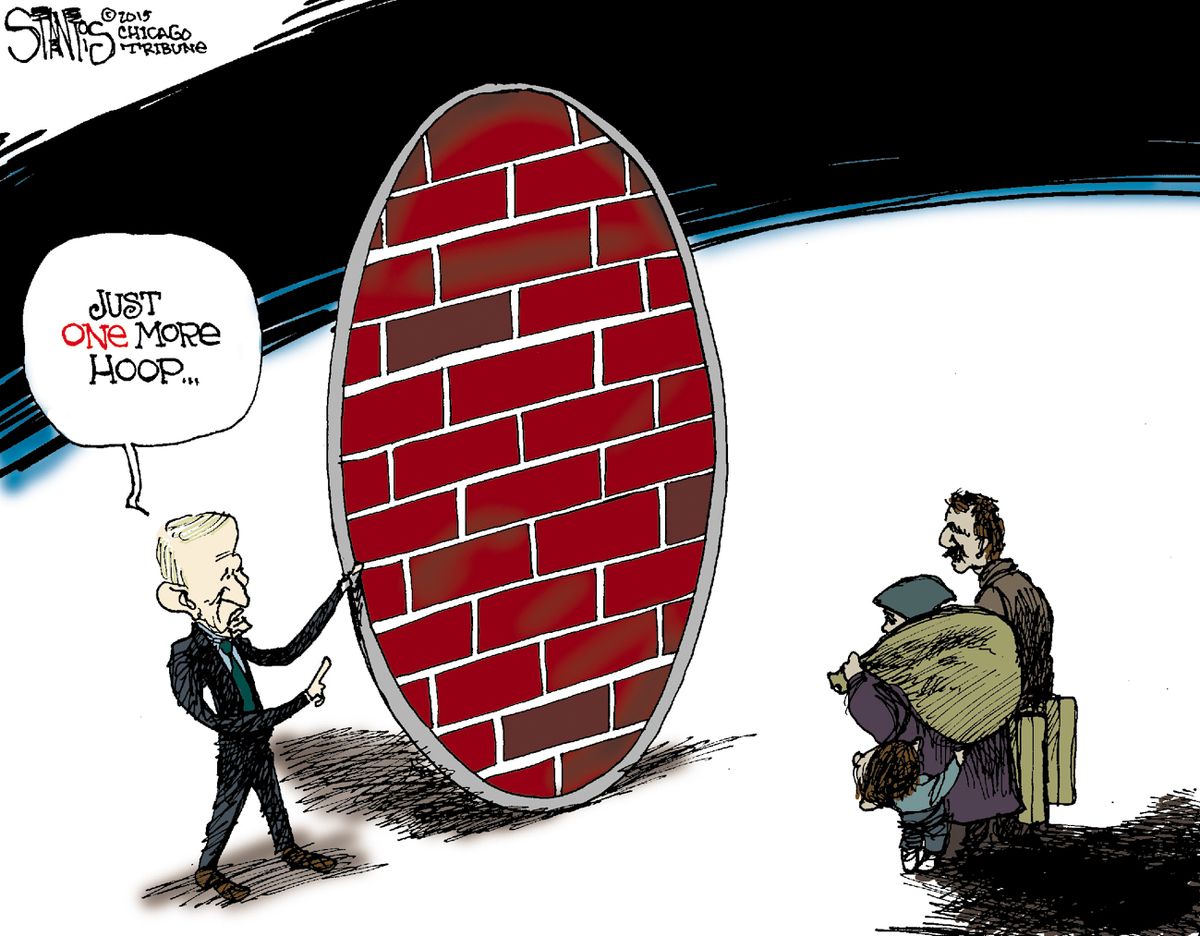 Political cartoon U.S. ISIS Refugees | The Week