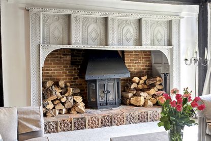 Six stunning properties with beautiful fireplaces | Country Life