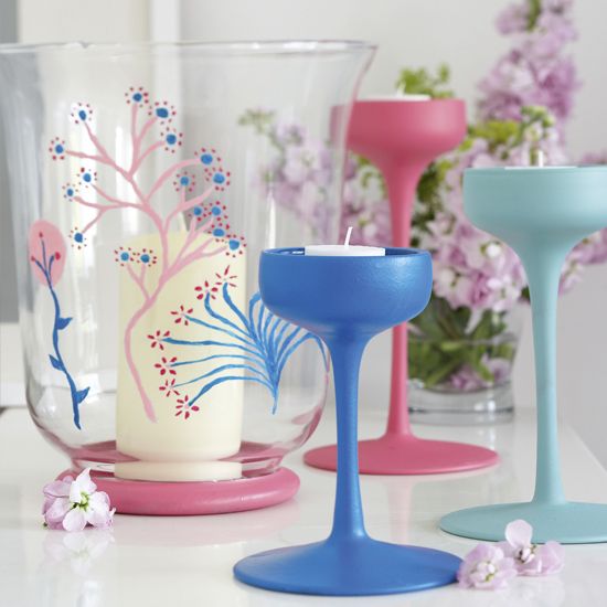 How to make pretty glassware | Craft ideas | Ideal Home