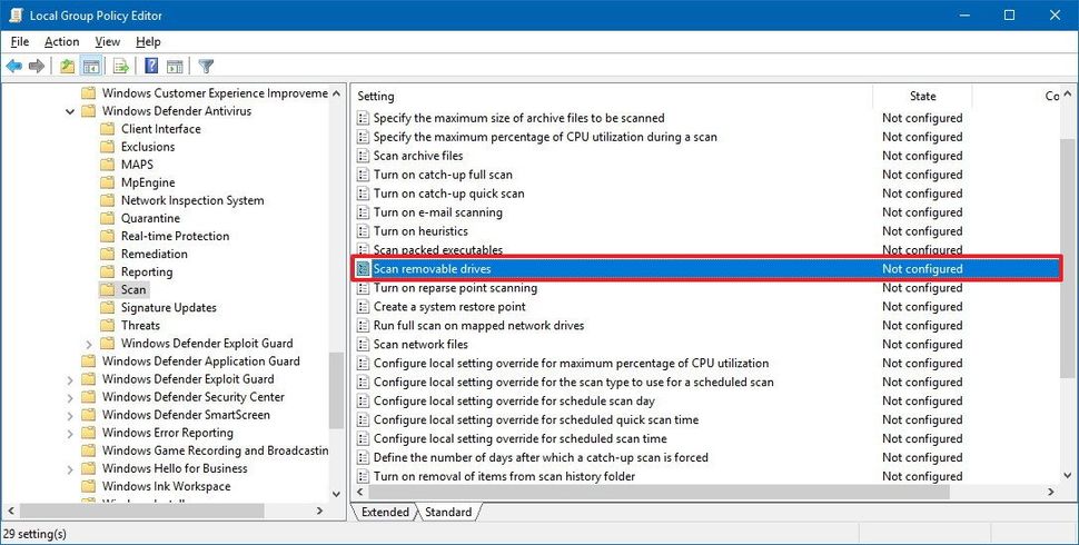 How to make Windows Defender Antivirus scan external drives for malware ...