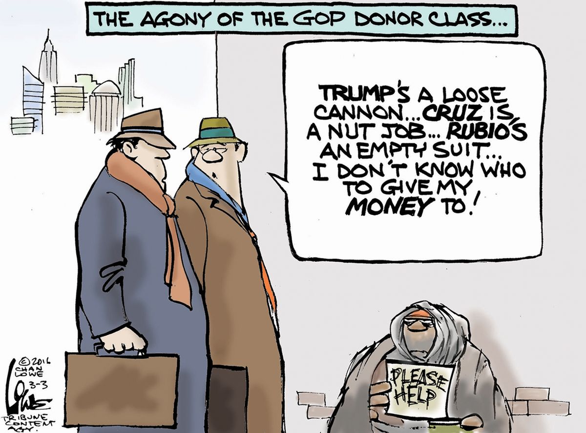 Political Cartoon U.S. GOP Donors 2016 | The Week