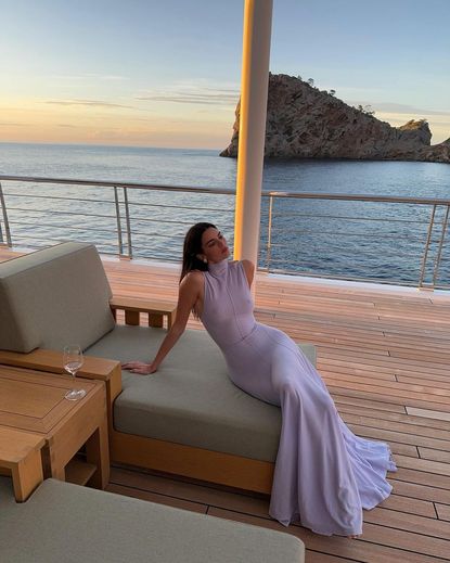Kendall Jenner Is Pure Romance in a Sheer Dress in Spain | Marie Claire