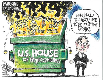 5 cartoons on the trials and tribulations of Mike Johnson | The Week