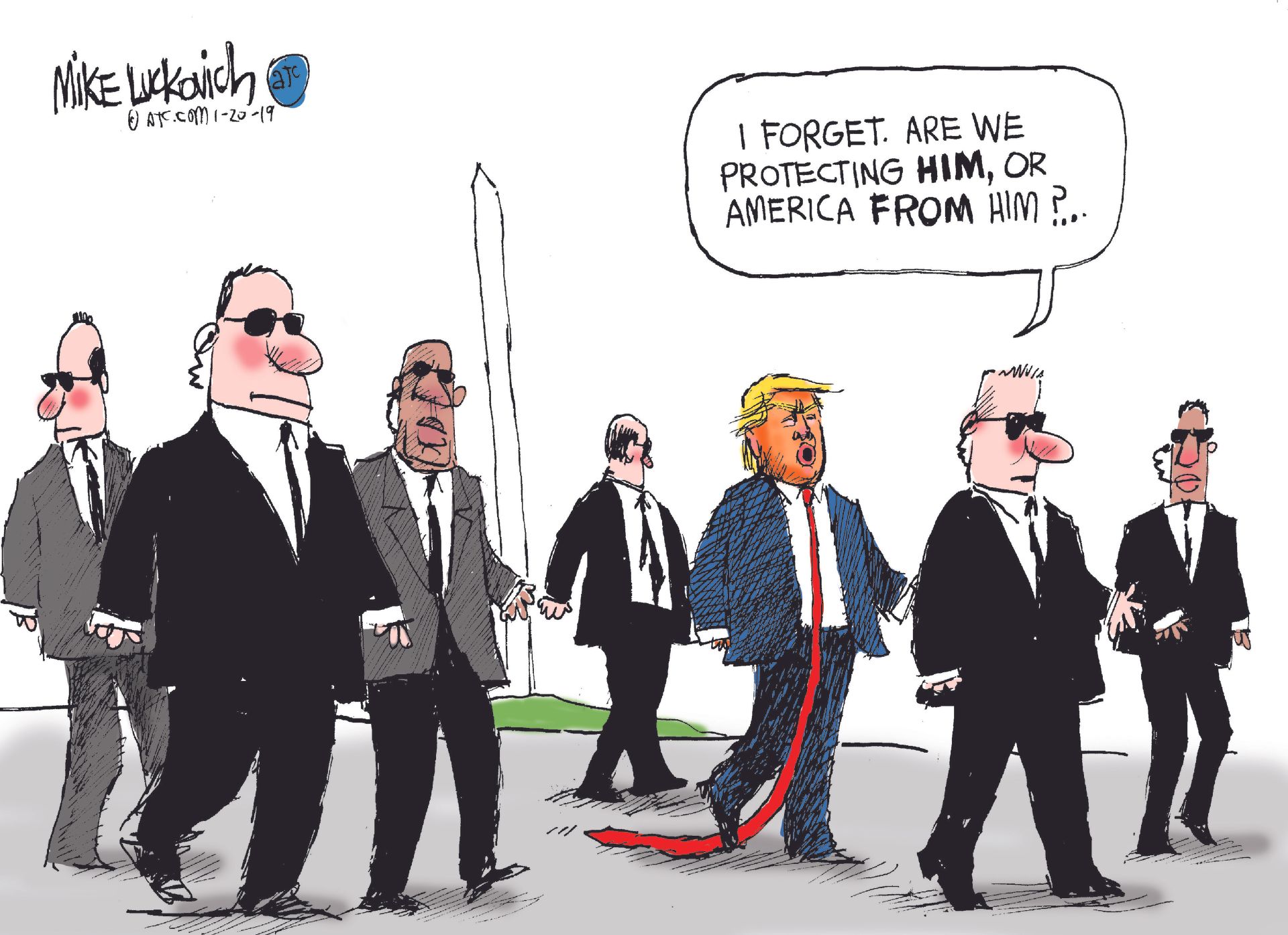 Political Cartoon U.S. Trump Secret Service Agents | The Week