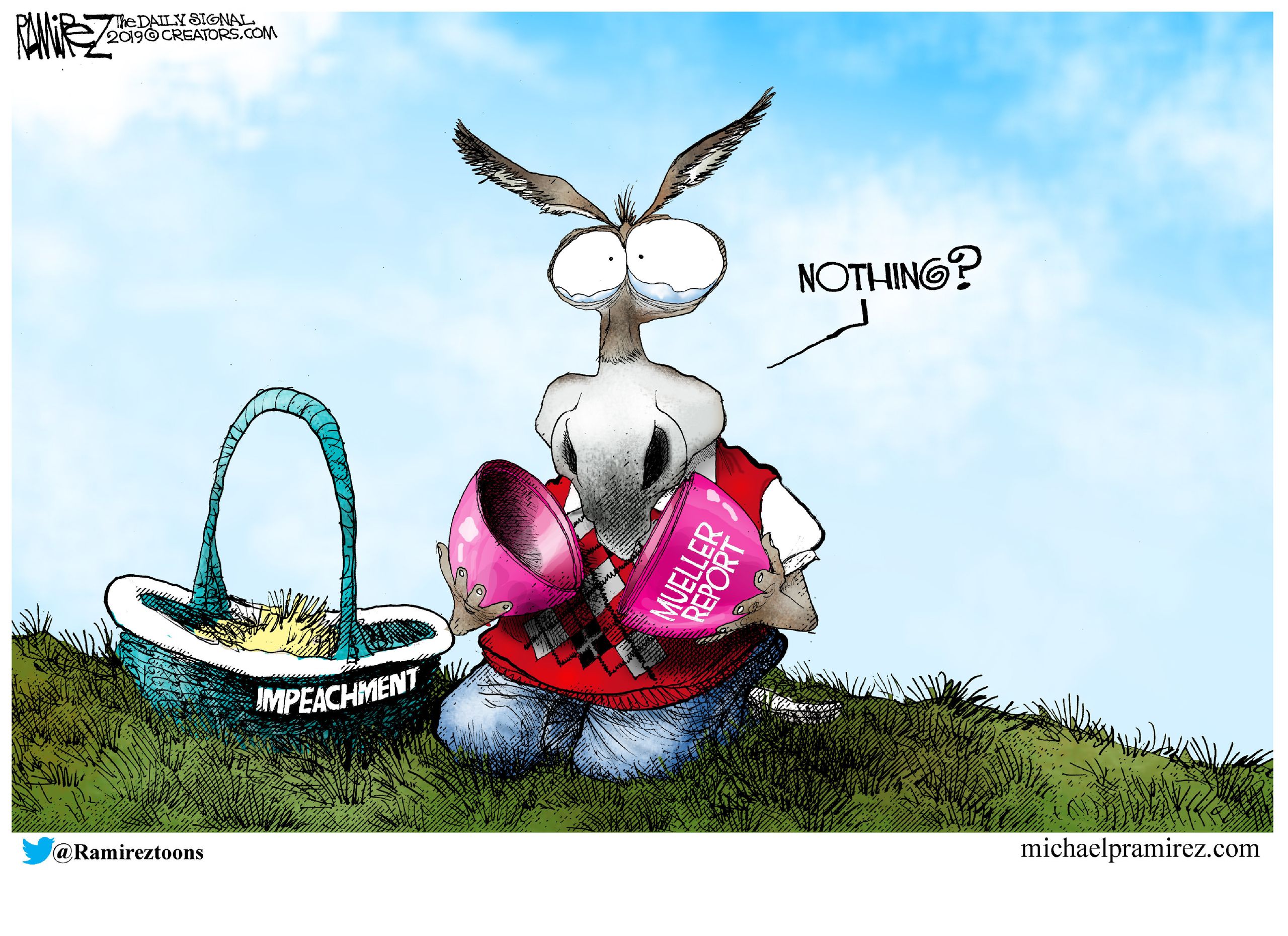 Political Cartoon U.S. Democrats Easter egg Mueller report | The Week