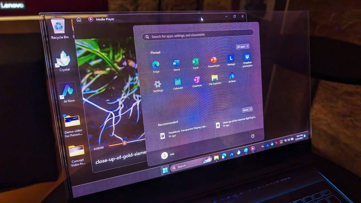 Lenovo's transparent laptop screen is impressive, but why would you ...