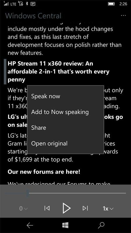 Easily convert written words to audio with Speech Central for Windows ...