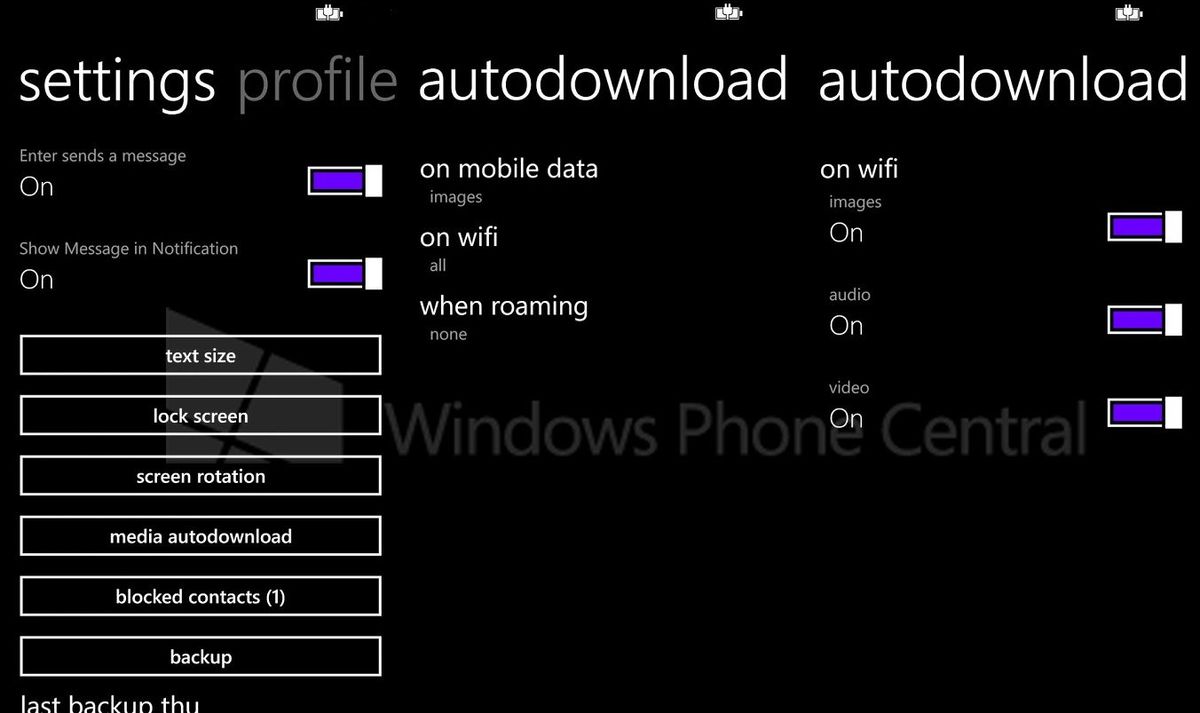 WhatsApp set to receive Media Autodownload settings with save-audio in ...