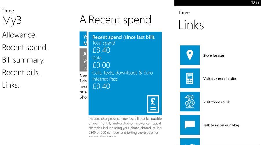 Manage your Three UK account with the new official Windows Phone app ...