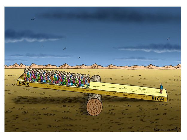 Editorial cartoon poverty income gap | The Week
